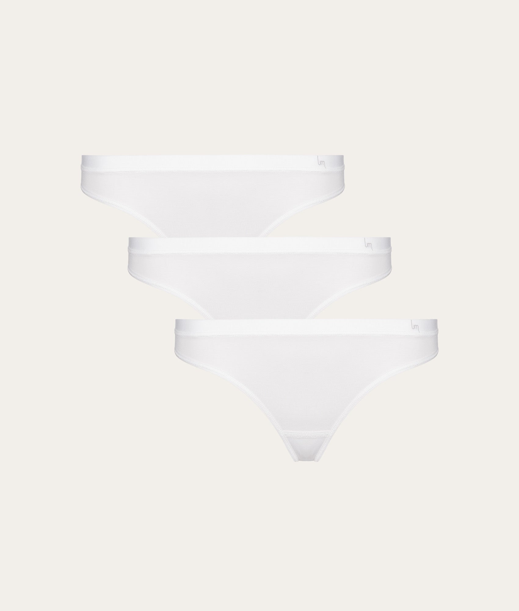 Witte String Chalk White 3-pack - Undiemeister