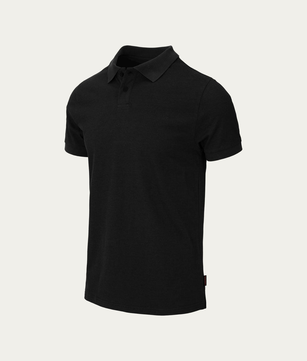 Black Slim Fit Polo Volcano Ash - Undiemeister
